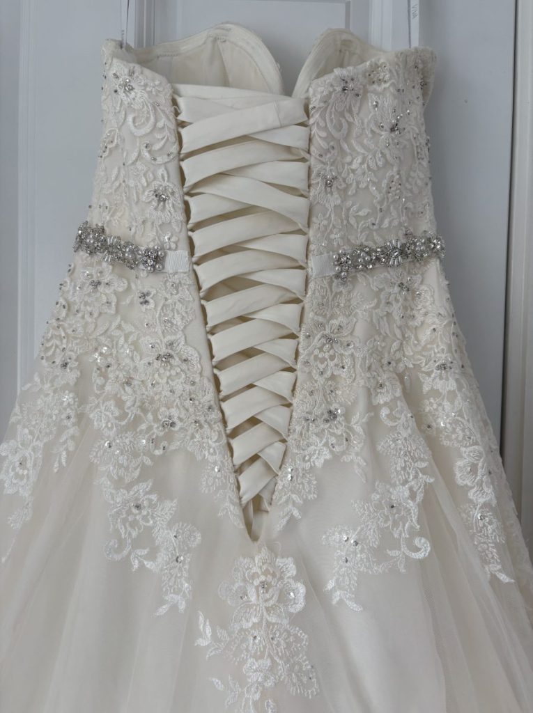 Wed2Be Aviva Bride Lace Bodice Dress Size 12 Blush - on Bride2bride