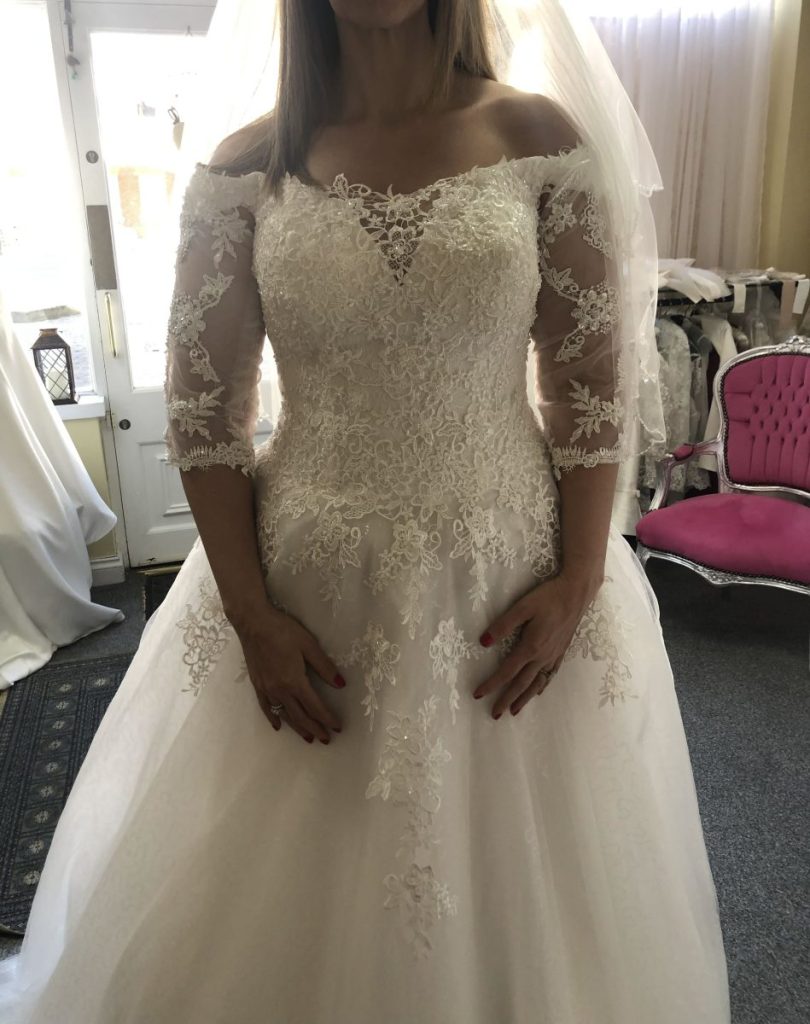 Stunning Phoenix PH33-1 Ivory Wedding Dress — Lace, Sparkle & Corset ...